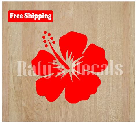 Hibiscus Flower Vinyl Decal Sticker Tropical Flower Car Window