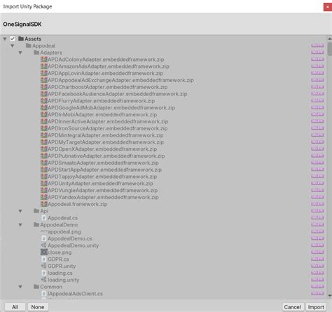 Onesignal Sdk Wants To Delete All Assets At Import In Unity Stack