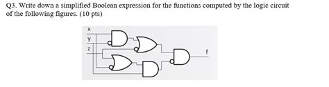 Solved Q3 Write Down A Simplified Boolean Expression For