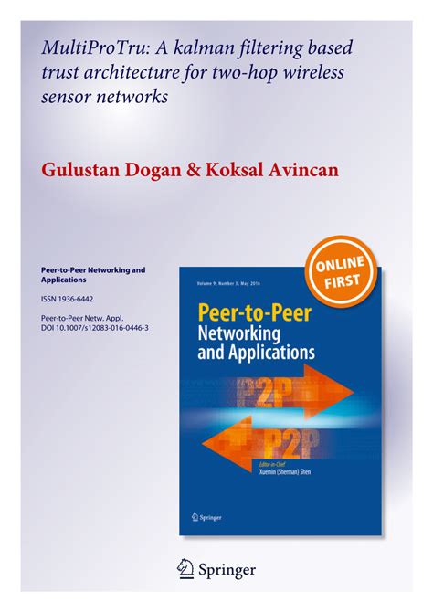 Pdf Multiprotru A Kalman Filtering Based Trust Architecture For Two Hop Wireless Sensor Networks