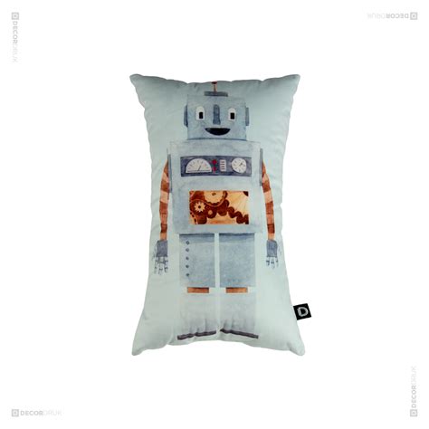 Poduszka UNIQUE JOURNEY wzór D763D robot na błękitnym tle DECORDRUK