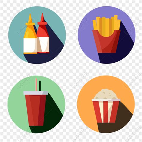 패스트 푸드 아이콘 Png 일러스트 무료 다운로드 Lovepik
