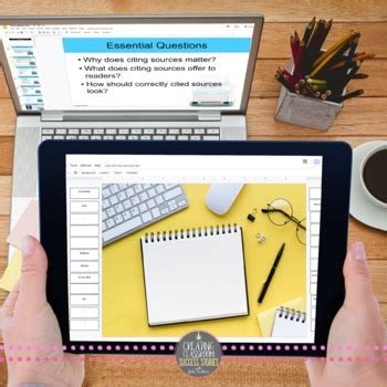 MLA Lesson 9th Edition Formatting In Text Works Cited Complete Teaching Pack