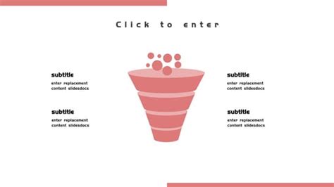 Pink Funnel Icons Diagram With Dots Google Slide Theme And Powerpoint Template Slidedocs