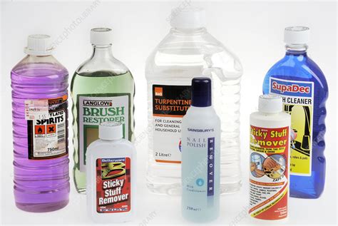 Domestic Solvent Based Cleaners Stock Image C0233890 Science