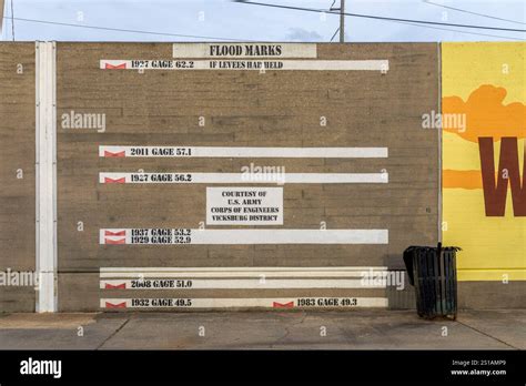 United States Mississippi Vicksburg Flood Scale Of The Mississippi