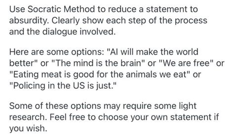 Solved Need Help Using An Example Of Socratic Method Please Chegg Com Solved Need Help Using An Example Of Socratic Method Please Chegg Com