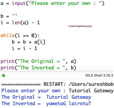 Python Program To Reverse A String
