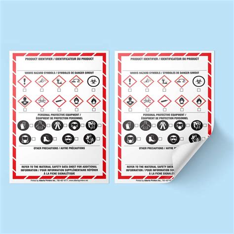 Whmis Labels For Workplace Safety Alberta Printers Store