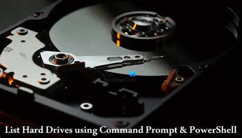 List Hard Drives Using Command Prompt And Powershell