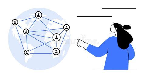 Global Network Connections And Communication Representation Stock