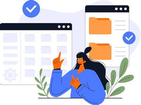 File Management Concept Illustration Modern Concept Of File Management System Online Document