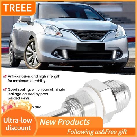 Treee Quick Connect Joint AN8 3 8 Flare Bulkhead Hose Barb Aluminum Alloy Universal Fuel Tank