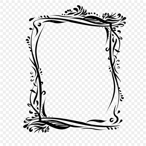 테두리 일러스트 그림 검정 장식 아름 다운 장식 아름 Png 일러스트 및 Psd 이미지 무료 다운로드 Pngtree