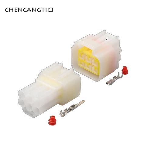 Conector elétrico à prova d água 2 conjuntos de 6 pinos furukawa para veículo masculino e