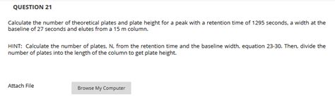 Solved Question 21 Calculate The Number Of Theoretical