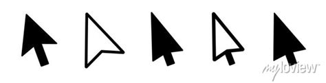 computer mouse pointer cursor arrow flat icon for apps and websites