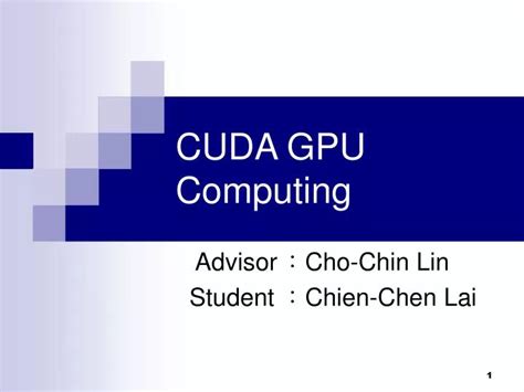 PPT CUDA GPU Computing PowerPoint Presentation Free Download ID 4468045