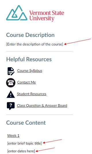 Canvas Template Guide Center For Teaching Learning Innovation