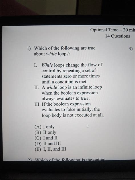 APCSA Is The Question First Statement True L M Confused By The Word