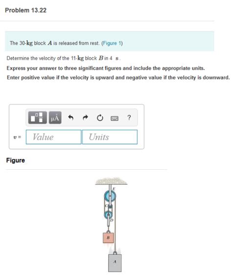 Solved Problem The Kg Block A Is Released From Chegg Com