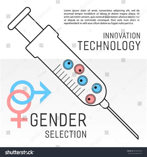 Gender Selection Poster Vitro Fertilization Selection เวกเตอรสตอก ปลอดคาลขสทธ