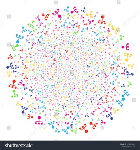 psychedelic hierarchy burst globula raster sphere stock illustration