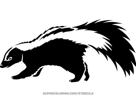 Stencil Of Skunk Free Printable Papercraft Templates
