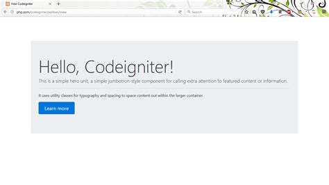 Cara Membuat View Pada Framework Codeigniter