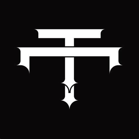 Tt Logo Monogram With Vintage Overlapping Linked Style Design Template 16575072 Vector Art At