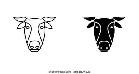 Cow Icons Pack Apps Web Ui Stock Vector Royalty Free 2566807133 Shutterstock