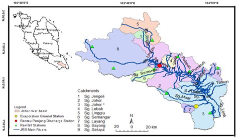 The Johor River Basin Of Peninsular Malaysia Sg Johor Download Scientific Diagram