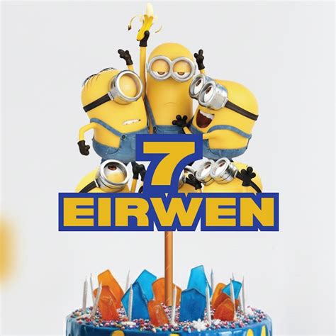Minion Cake Topper Etsy