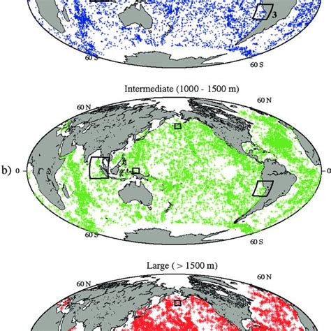 The Global Distribution Of Seamounts Ridges And Banks Based On