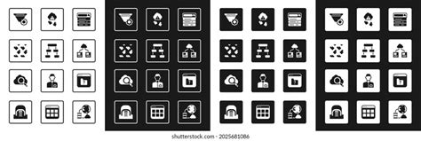 set search engine hierarchy organogram chart stock vector royalty free