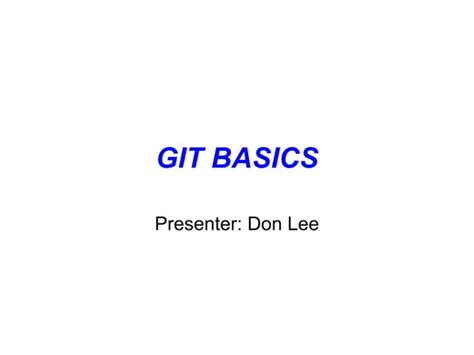 Git Basics Pdf Computing Technology And Computing
