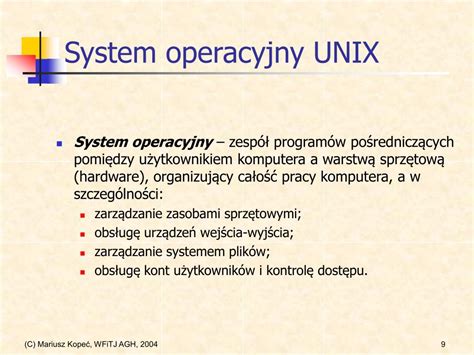 Ppt Wprowadzenie Do Systemu Unix Powerpoint Presentation Free