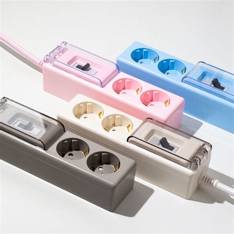 한일전기산업 국내제조 에어컨 히터 컬러 고용량 멀티탭 인테리어 멀티콘센트 배선 과부하차단 2구 15m 위시버킷