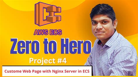 4 aws ecs project in hindi deploy custom nginx web page using aws ecs service with ecr and