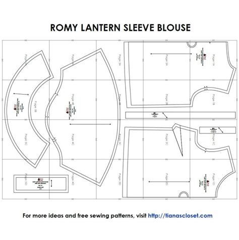 Romy Lantern Sleeve Blouse Free Pdf Sewing Pattern Tianas Closet
