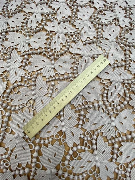 Ткань кружево макраме цвета пыльной розы шириной 1,25м Valentino купить ...