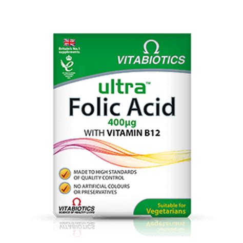 ФОЛИЕВА КИСЕЛИНА ВИТ Б12 ТБ X 60 ВИТАБИОТИКС Vitabiotics