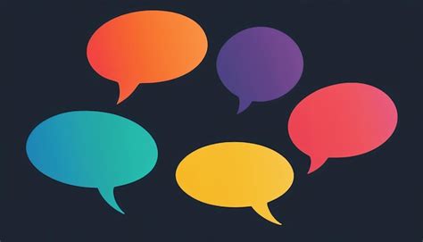 Premium Ai Image Visualizing Dialogues Minimalist Colorful Speech Bubbles
