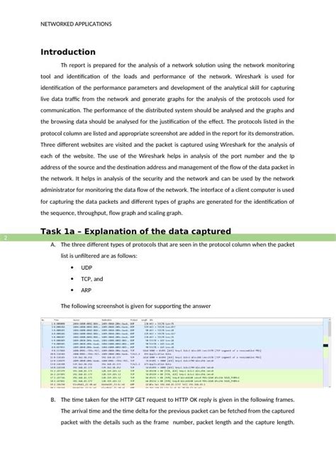 analysis of network performance using wireshark desklib