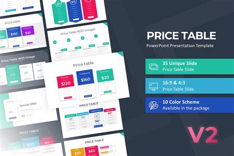 Шаблон Powerpoint с таблицей цен Шаблоны презентаций Включая анализ и бизнес Envato Elements
