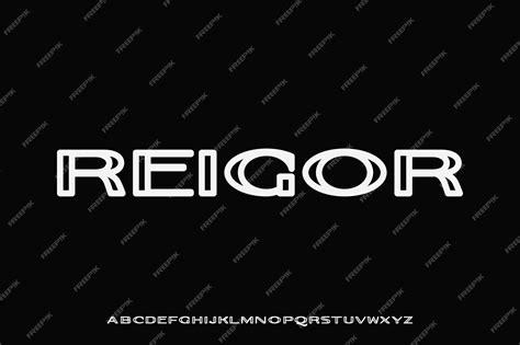 제목 로고 포스터 등에 적합한 디스플레이 글꼴 벡터 디자인 프리미엄 벡터