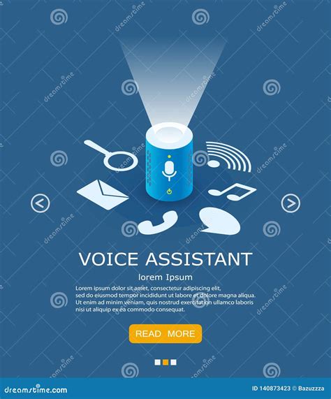 Voice Assistant Isometric Flowchart Cartoon Vector 197564669