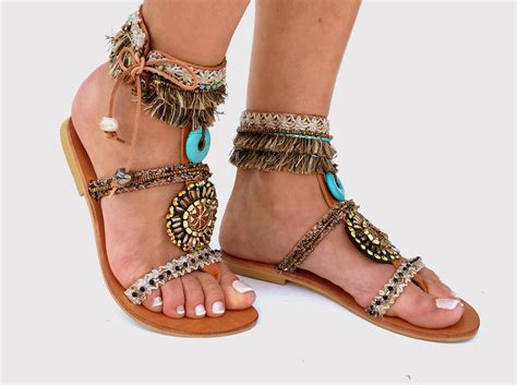 Leather Boho Sandals Doris Brown Summer Boho Sandals Sandals Leather
