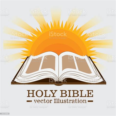Holy Bible Book Stock Illustration Download Image Now Old Book Sun