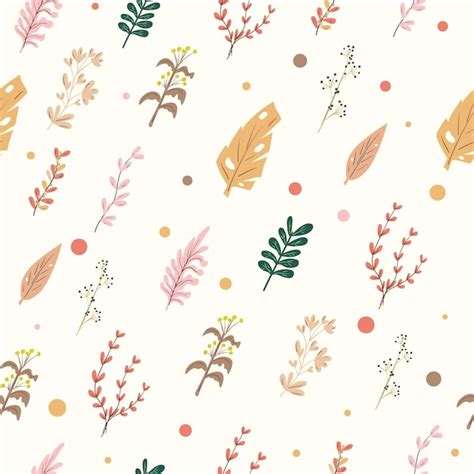 Premium Vector Seamless Geometric Pattern With Leaves